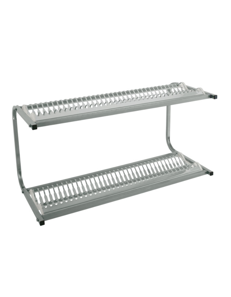 Scolapiatti inox a parete cm. 104x30x55h - dinaforniture.it